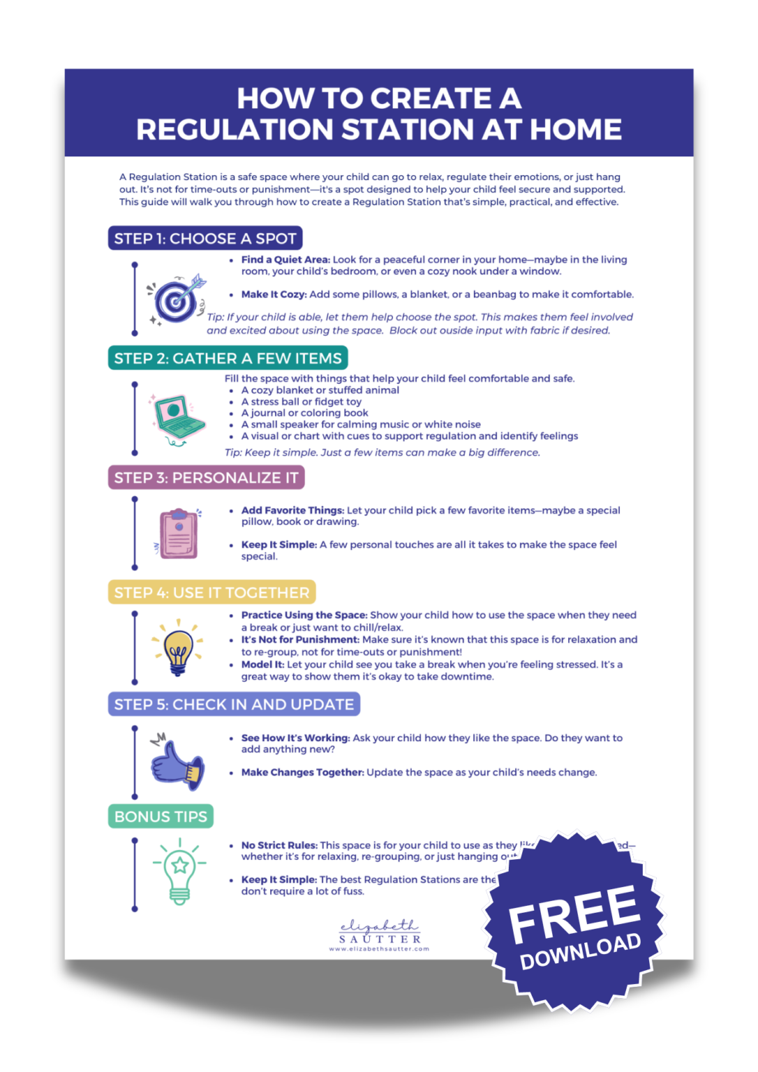How to Create a Regulation Station at Home - Elizabeth Sautter