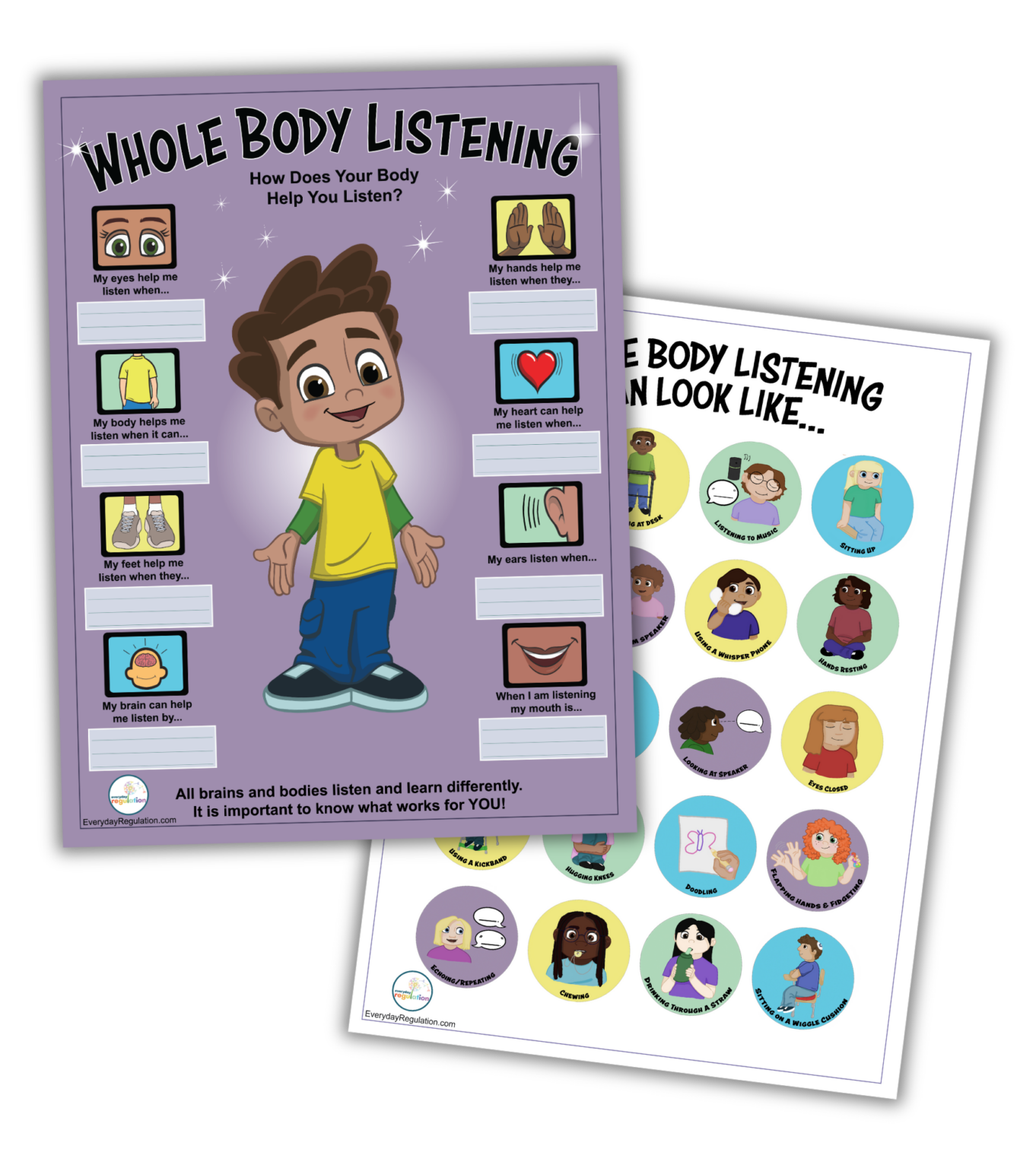 Whole Body Listening Posters - Summit Freebie - Elizabeth Sautter